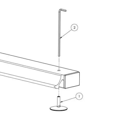 Leveling Kit for Duo Free Standing Rail System | Molift