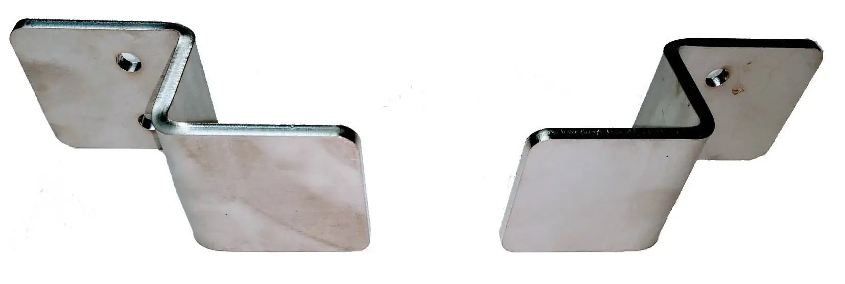 Pair of Roll-A-Ramp Stainless Steel Seg-Mount Brackets (Z-Type)